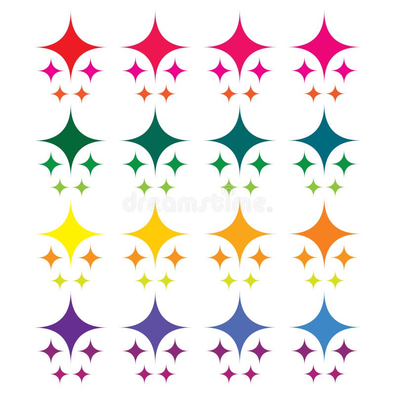 Colourful Strar Pattern on White Background Vector Design Stock Vector ...