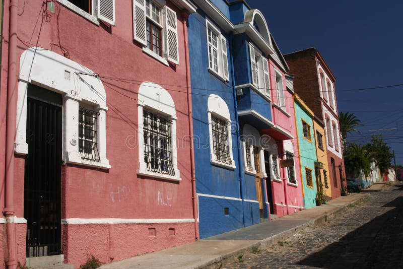 Colourful Street stock image. Image of buildings, bright - 10985713
