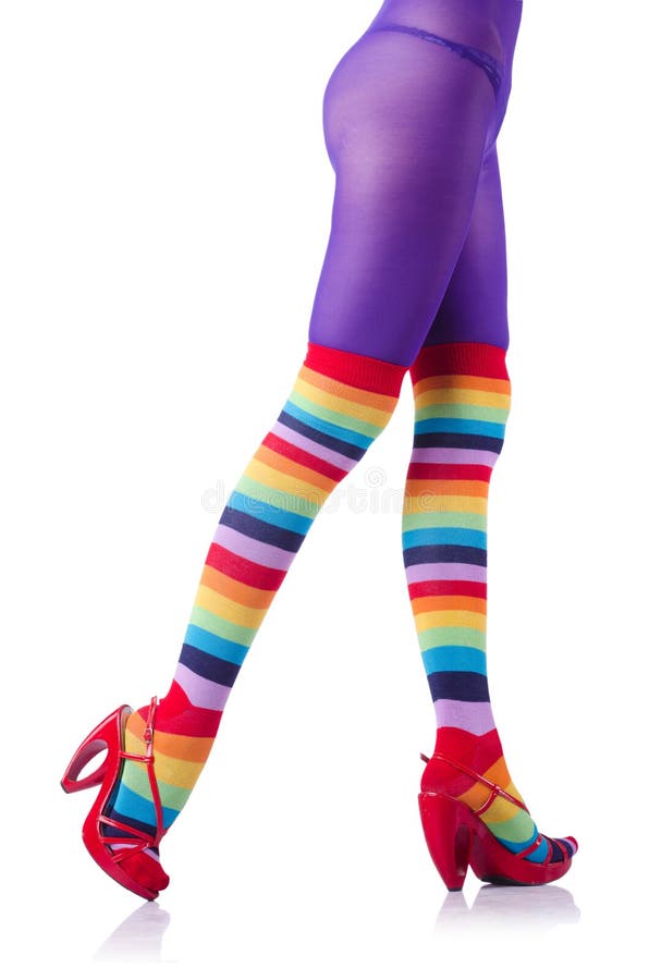 Colourful Striped Stockings Stock Image - Image of beauty, adult: 33348689