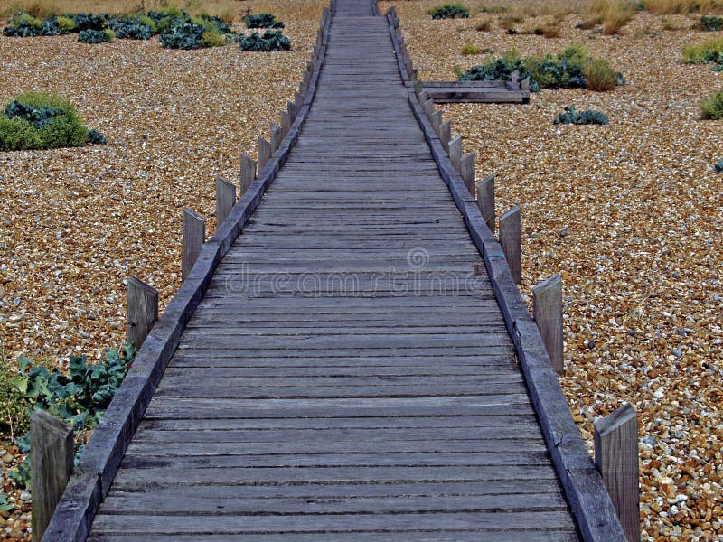 A Colourful Study Of Jetty And Beach Walkway Stock Image - Image of ...