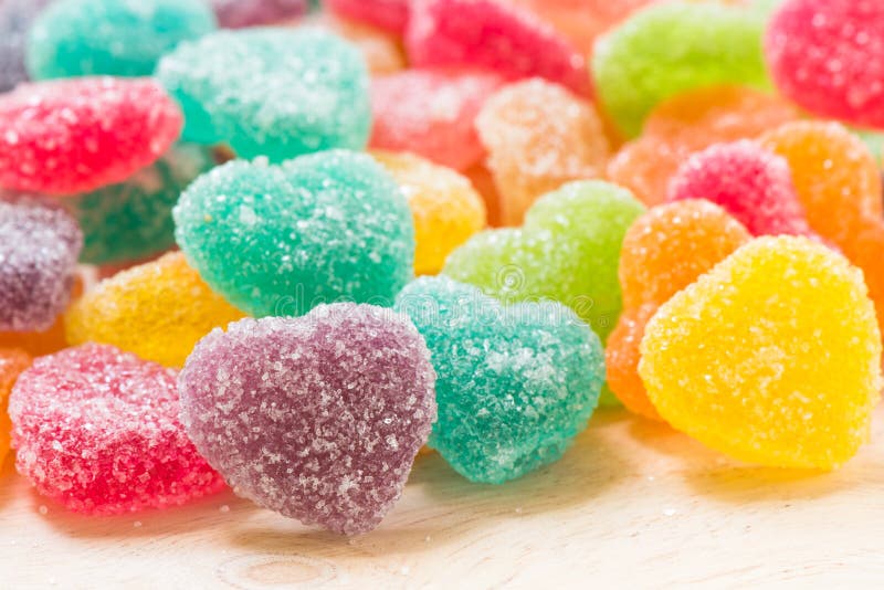 Colourful Sugary Candy Heart Shape Stock Photo - Image of assorted ...