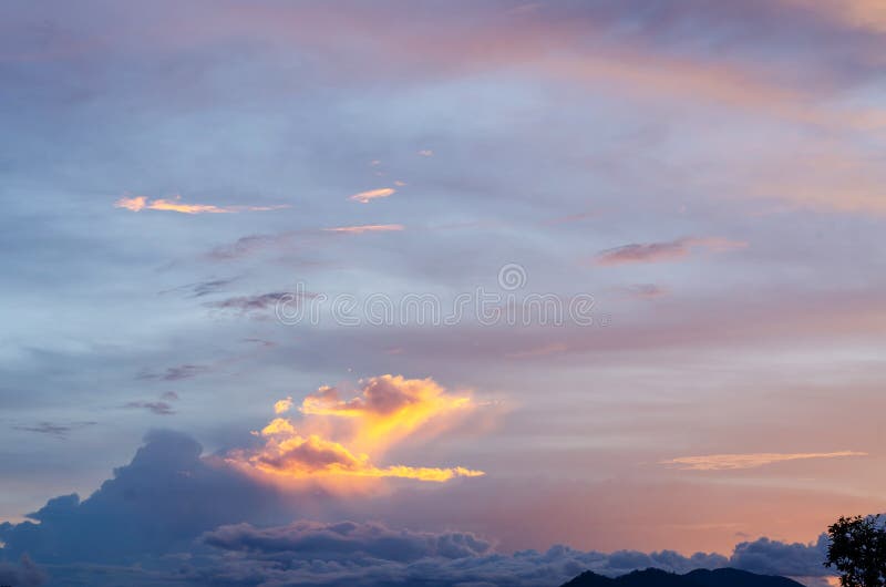 Colourful sunset sky stock photo. Image of beauty, heaven - 197847548