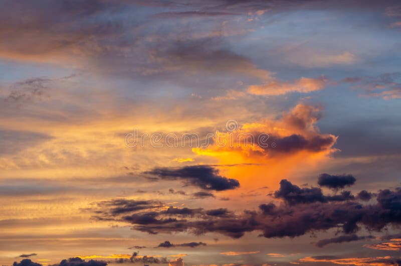 Colourful sunset sky stock photo. Image of scape, natural - 197847578