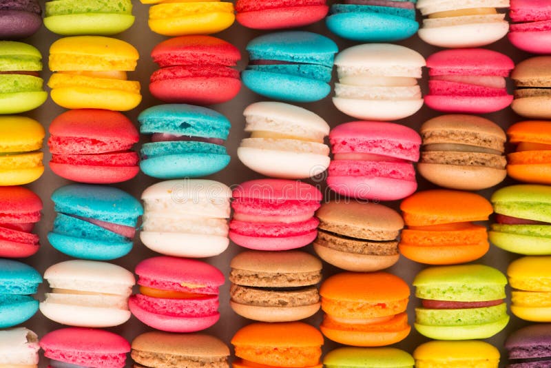 Colourful tasty macaroons stock image. Image of closeup - 70038427