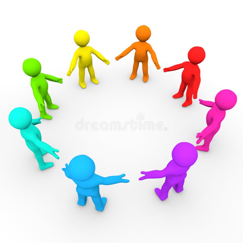 Colourful Team stock illustration. Illustration of people - 14332948