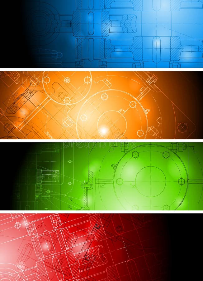 Technical banners stock vector. Illustration of light - 20247870