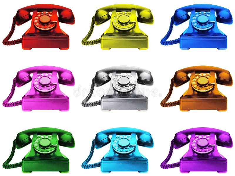 Colourful Telephones stock image. Image of traditional - 15142999