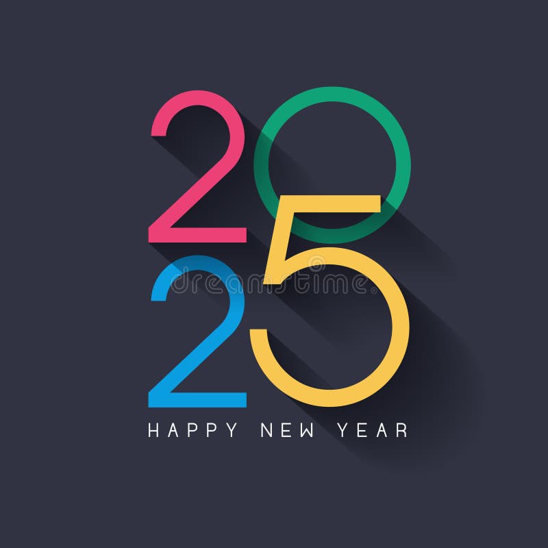 Colourful Text Design Background for Happy New Year Stock Vector ...