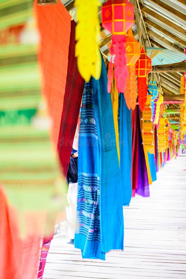 Colourful Thai Silk stock photo. Image of color, cotton - 92377524