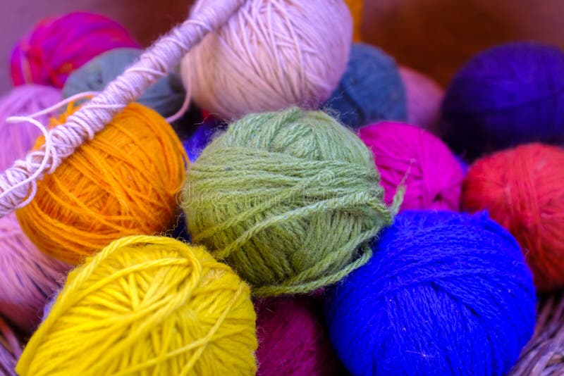 Colourful Thread Balls for Knitting Stock Image - Image of colour ...