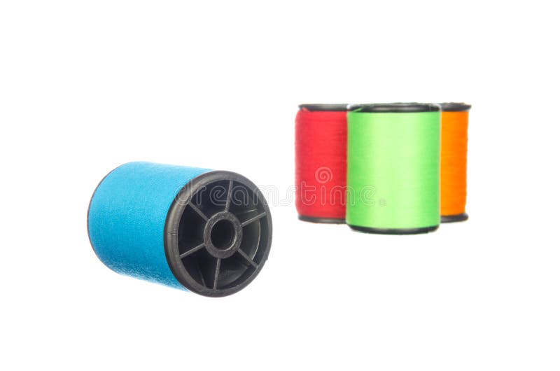 Colourful Thread Isolated on White Stock Image - Image of clothing ...