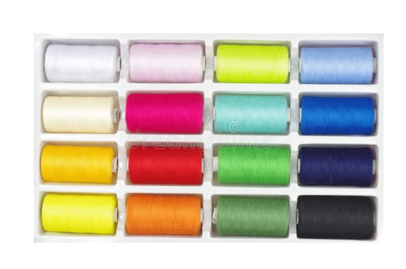 Colourful threads in box stock image. Image of black - 71504067