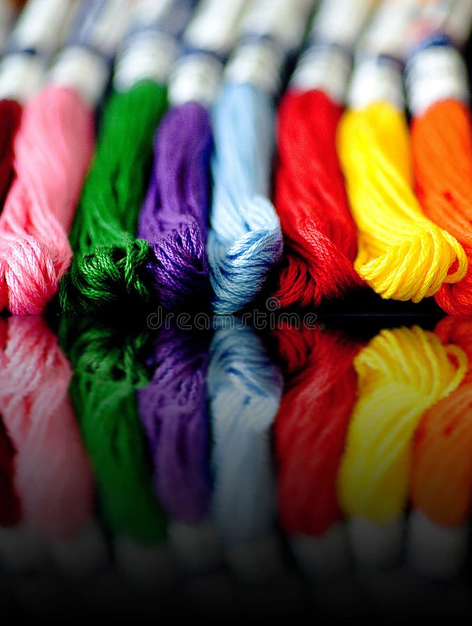 Colourful threads stock photo. Image of stitching, needcraft - 9719836