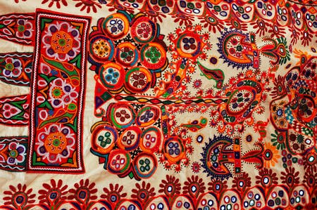 Colourful Traditional Cloth. Stock Photo - Image of travel, hand: 5529200