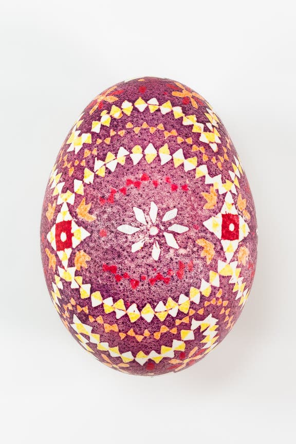 Colourful Traditionally Painted Sorbian Easter Egg Stock Photo - Image ...