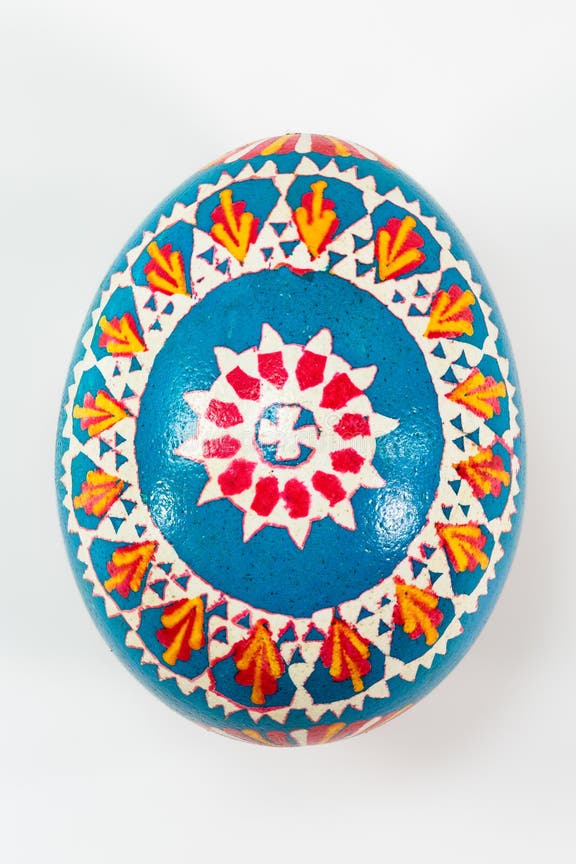 Colourful Traditionally Painted Sorbian Easter Egg Stock Image - Image ...