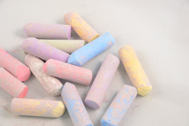 Colourful used chalk stock image. Image of color, education - 53718165