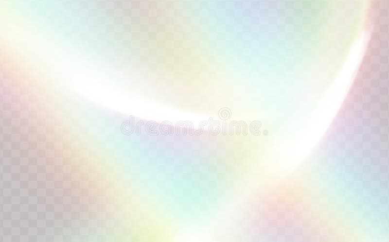 Colourful Vector Lens, Crystal Rainbow Light and Flare Transparent ...