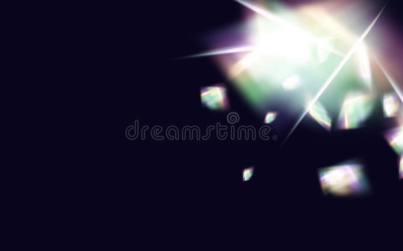 Colourful Vector Lens, Crystal Rainbow Light and Flare Transparent ...
