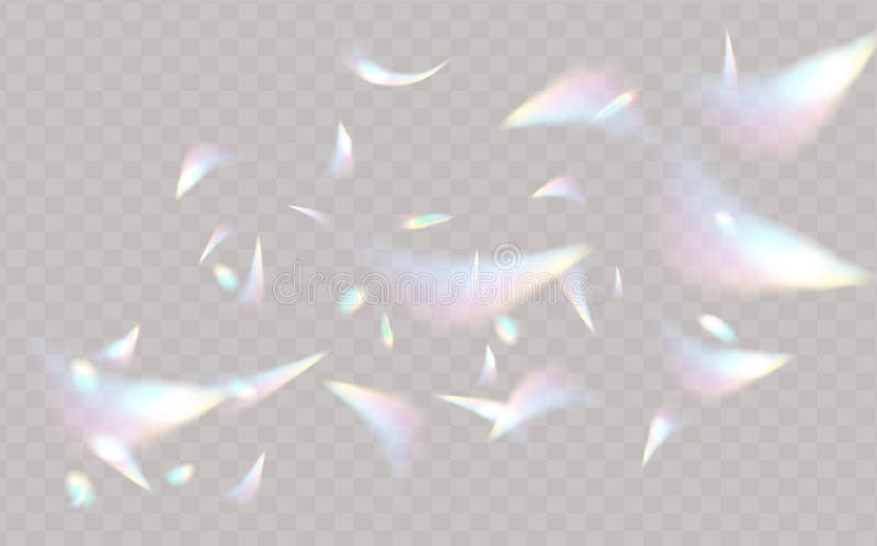 Colourful Vector Lens, Crystal Rainbow Light and Flare Transparent ...