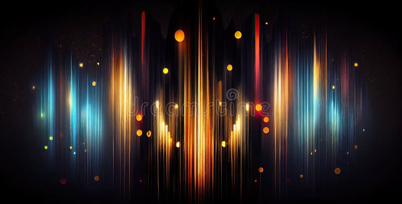 Colourful Vertical Light Streaks - Generative AI Illustration Stock ...