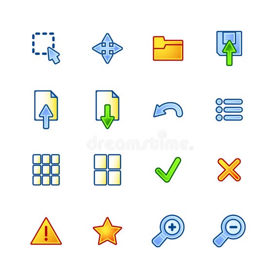 Colourful viewer icons stock vector. Illustration of rate - 2131292