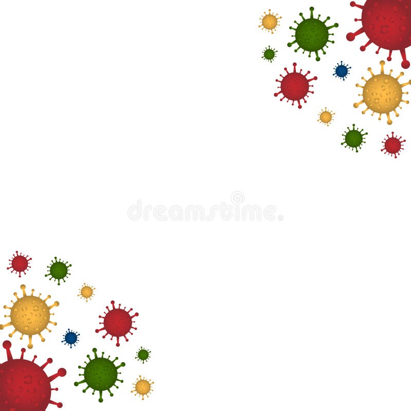 Colourful Virus Frame, Vector Image Stock Vector - Illustration of ...