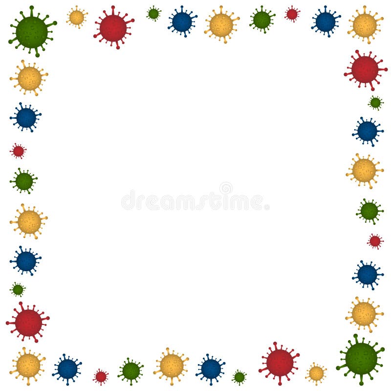 Colourful Virus Frame, Vector Image Stock Vector - Illustration of ...
