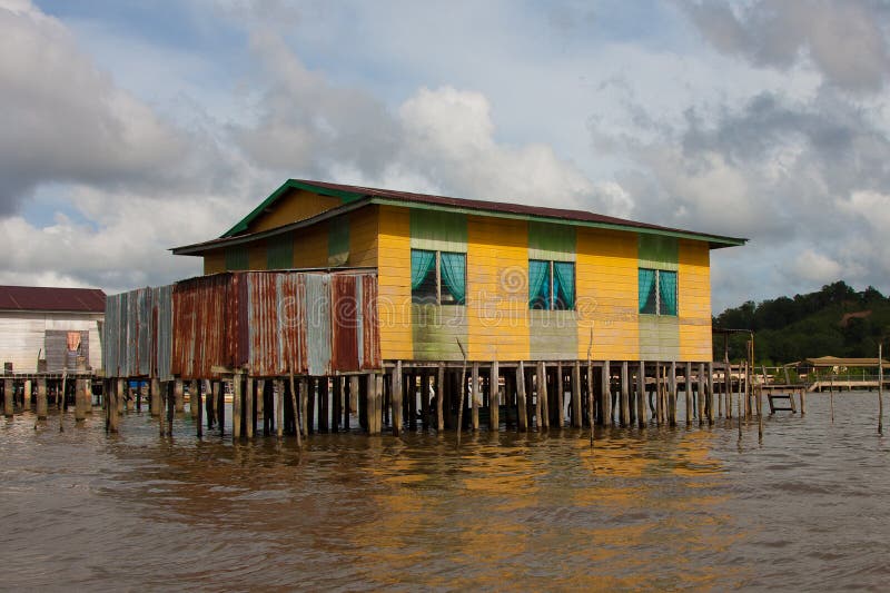Colourful Water Village stock photo. Image of colour - 23337536