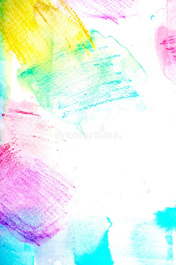 Colourful Watercolour Paint Brush Stroke for Background Stock Image ...
