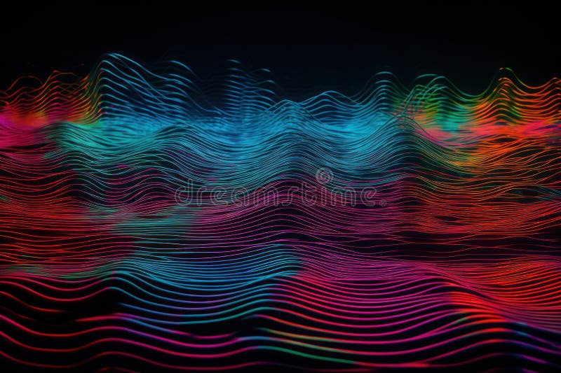 Colourful Waves, Abstract Illustration. Science or Fantasy Stock ...