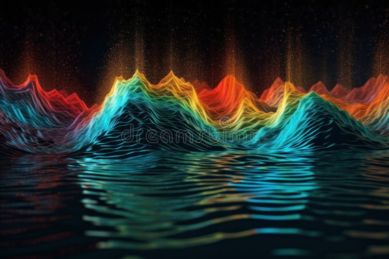 Colourful Waves, Abstract Illustration. Science or Fantasy Stock ...