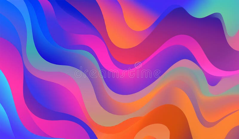 Colourful Wavy Gradient Shape Abstract Background.suitable for Design ...