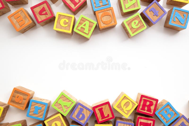 Colourful Wooden ABC Alphabet Baby Development Blocks Stock Photo ...