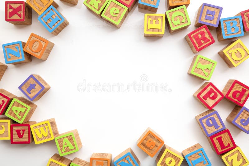 Colourful Wooden ABC Alphabet Baby Development Blocks Stock Image ...