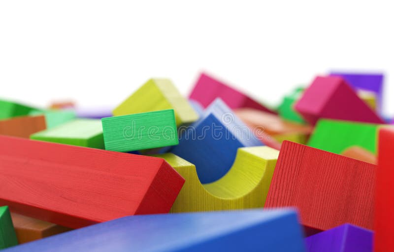Colourful Wooden Blocks stock image. Image of wood, bricks - 35029105