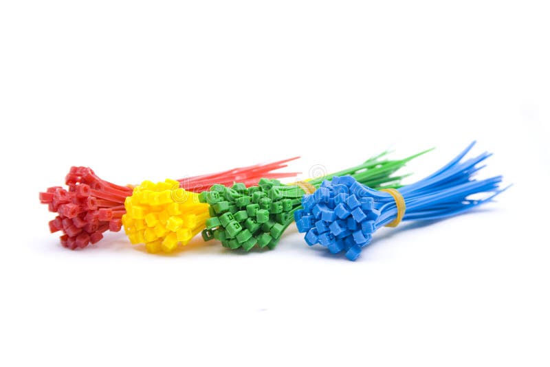 Colourful Zip Tie Fasteners Stock Photo - Image of tying, plastic: 14531614