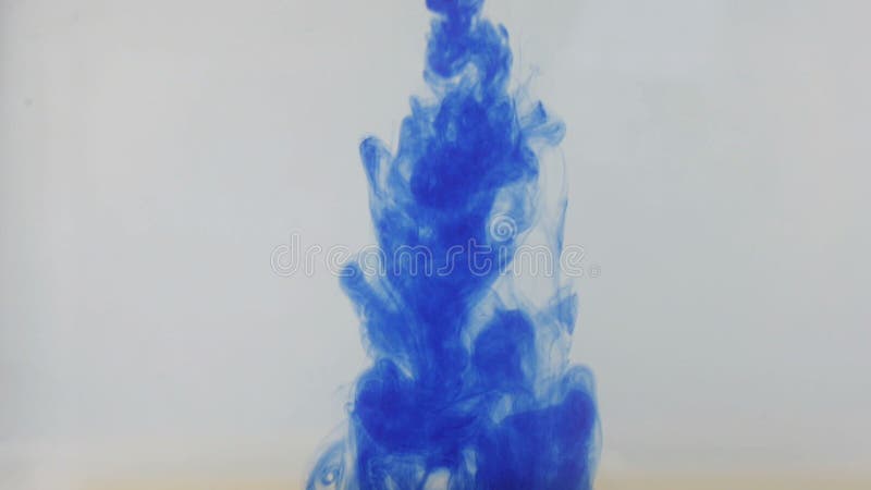 Colourfull Background. Blue Ink Dropped in Water. Slow Motion Stock ...