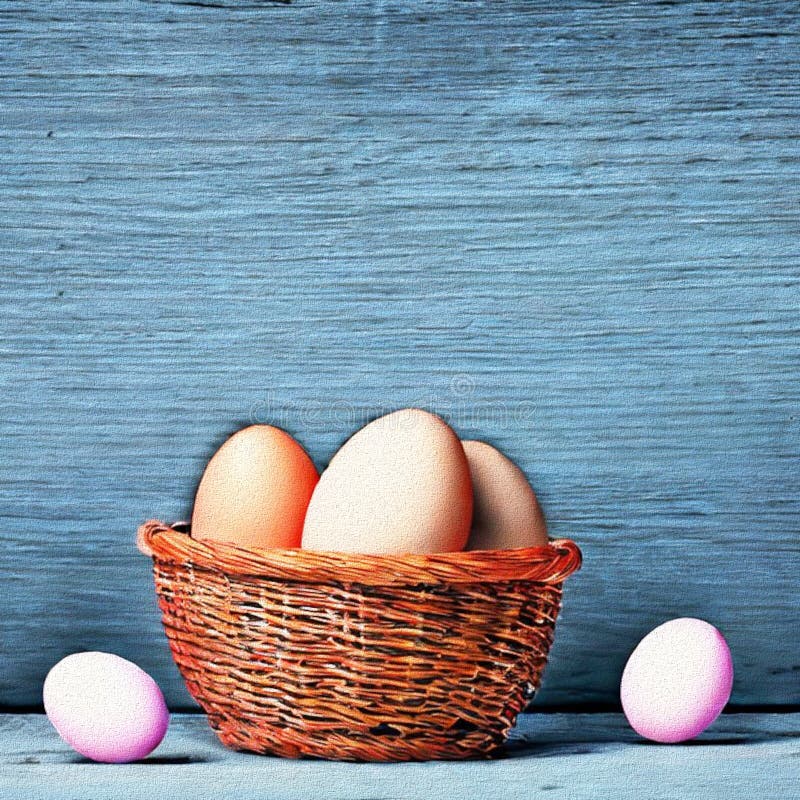 Colourfull Background with Eggs and Bunnies Stock Photo - Image of ...