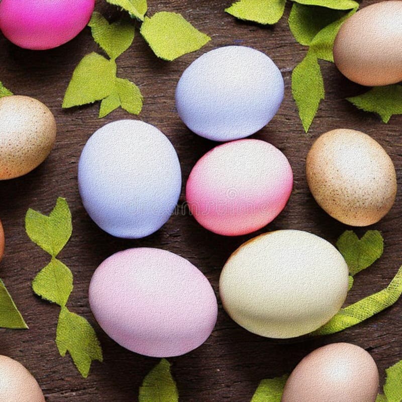 Colourfull Background with Eggs and Bunnies Stock Photo - Image of ...
