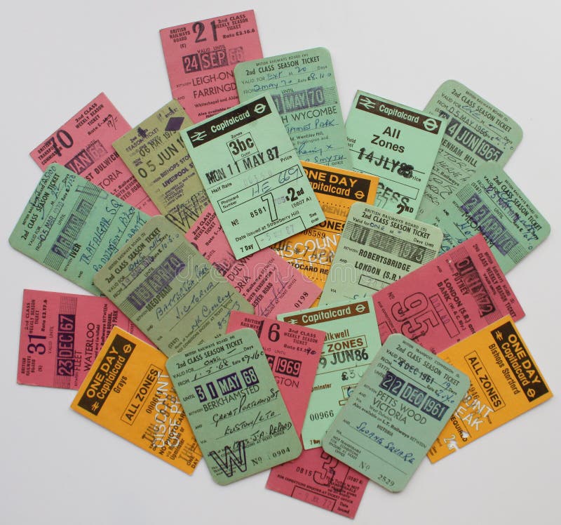 A Colourfull Collection of British Railway Tickets Stock Photo - Image ...