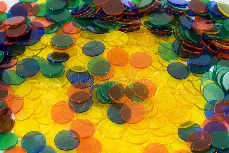 Colourfull Counters on a White Background Stock Photo - Image of ...