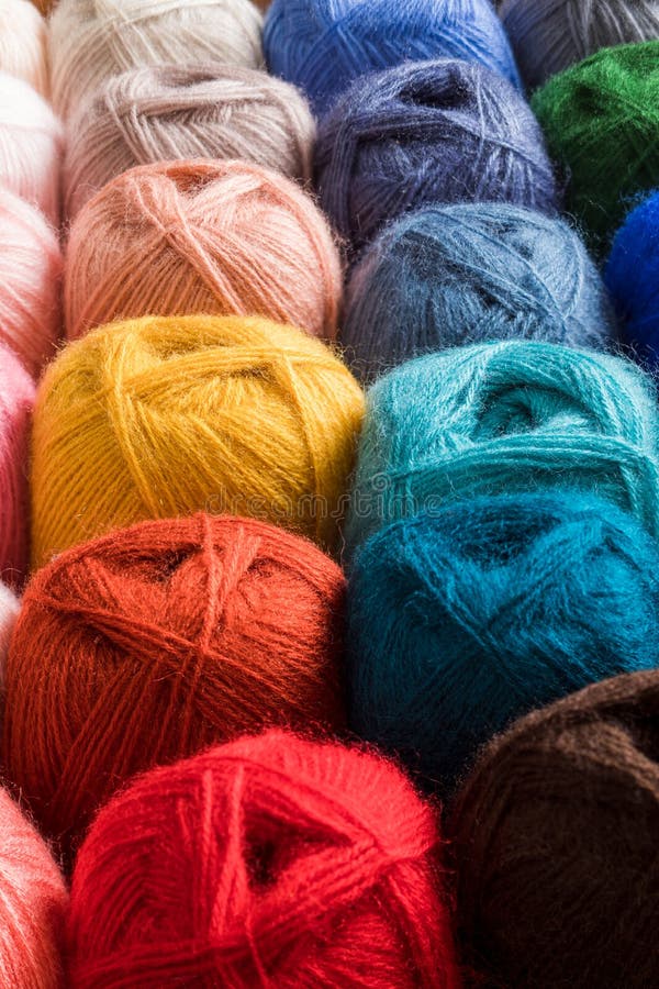Colourfull Palette of Threads for Knittng Handmade Stock Photo - Image ...