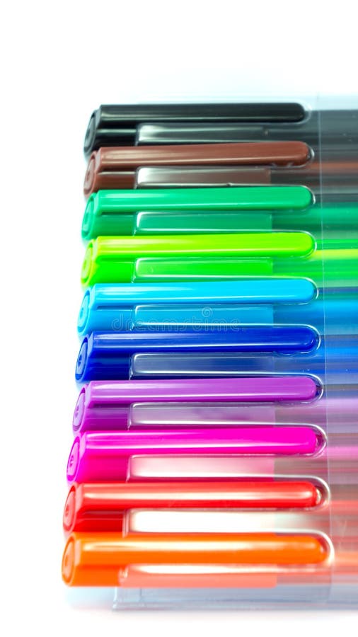 Colourfull pen cap stock image. Image of school, group - 30867541