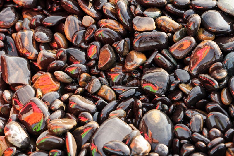 Colourfull Stone on Sea Shore Closeup Stock Photo - Image of line ...