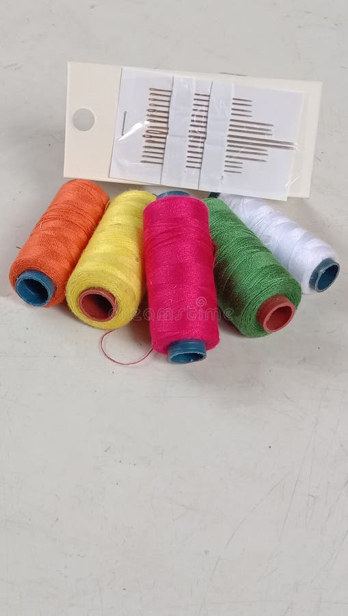 Colourfull Thread and a Pack of Needle Stock Image - Image of design ...