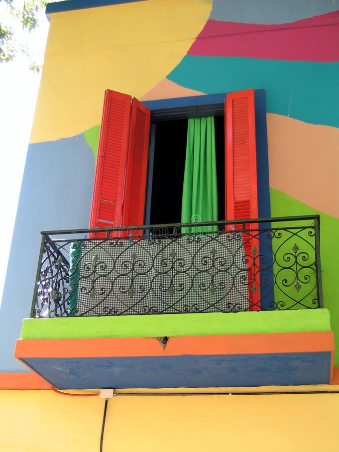 Colourfull window stock image. Image of argentina, balcony - 193767