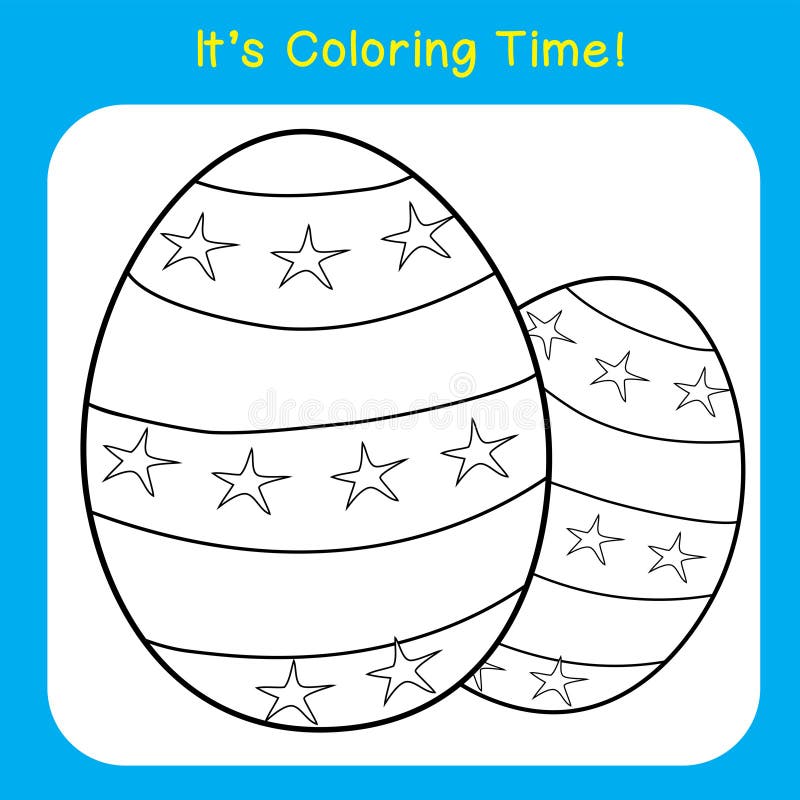 Its Coloring Time Worksheet Stock Vector - Illustration of game ...