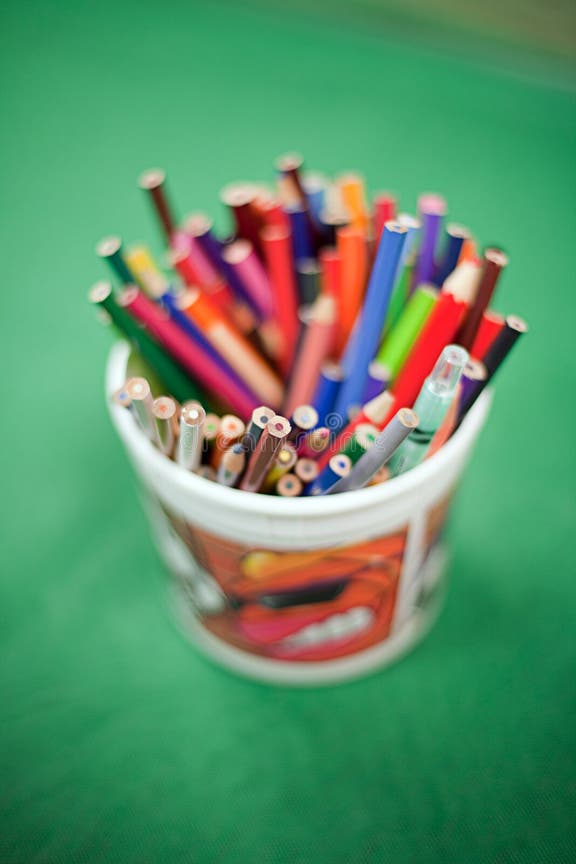 Colouring Pencils stock photo. Image of colouring, container - 17992928