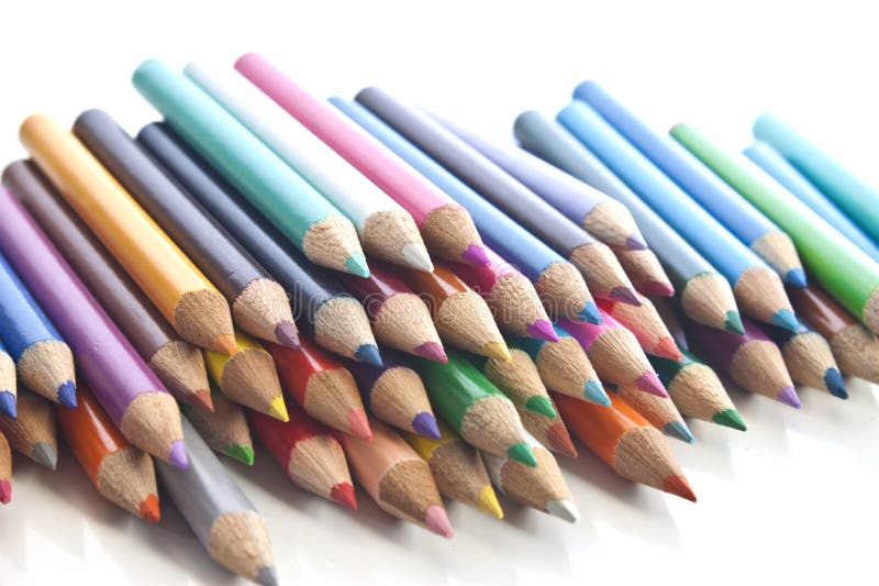 Colouring Pencils All Stacked Up Stock Image - Image of concept ...